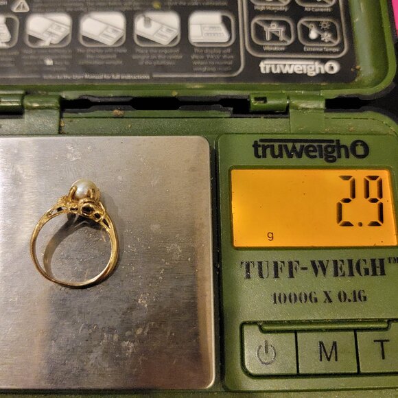 Jewelry | Vintage 14k Pure Yellow Gold Solitaire Pearl Kimberly Ring ...